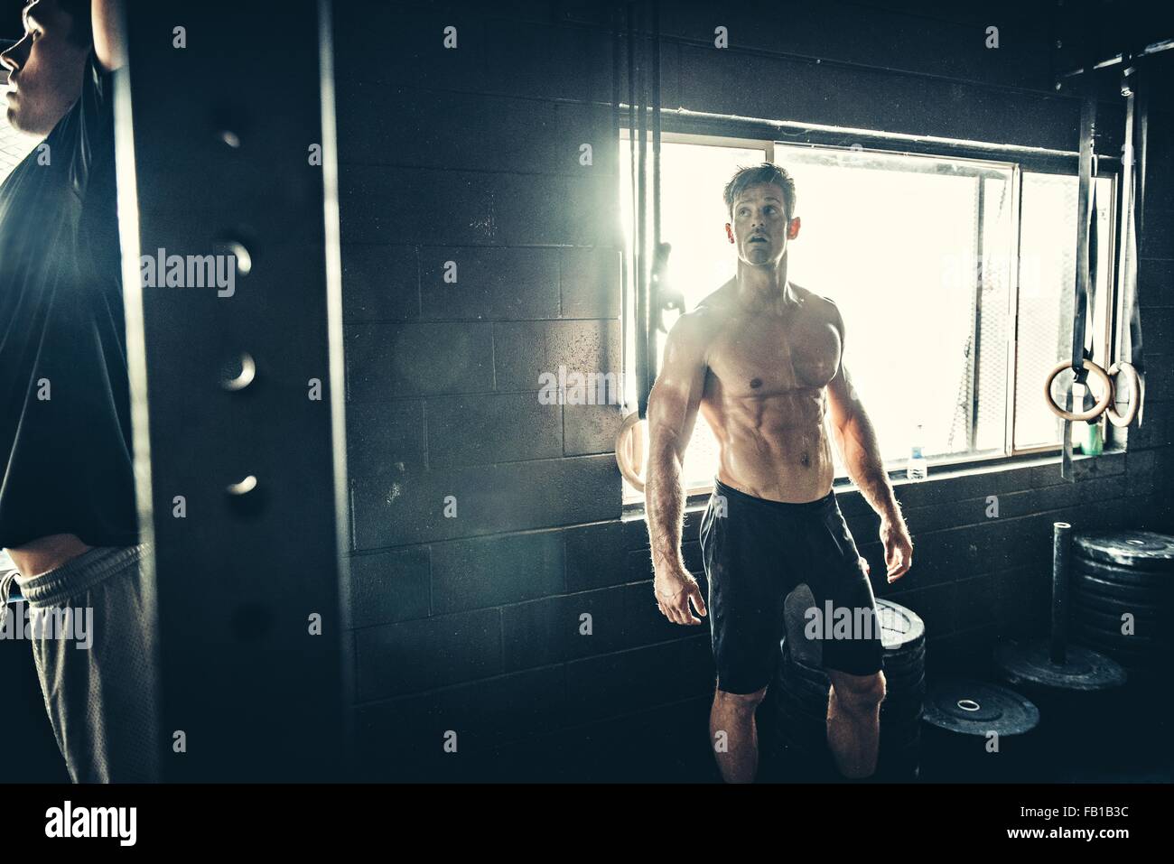 Men training in gym Stock Photo - Alamy