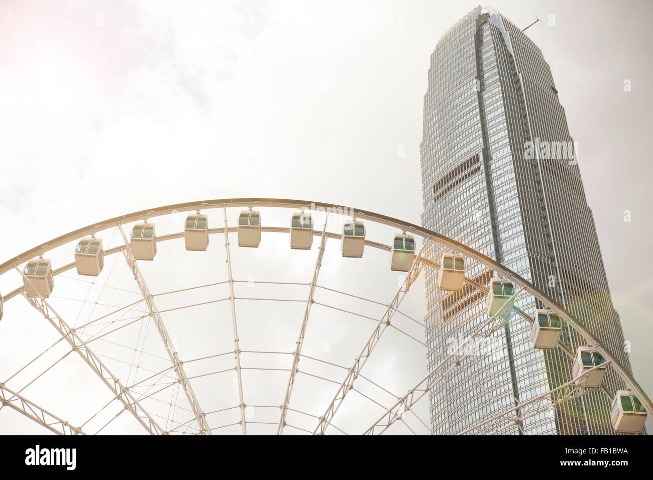 Observation wheel and central skyline, Hong Kong, China Stock Photo - Alamy