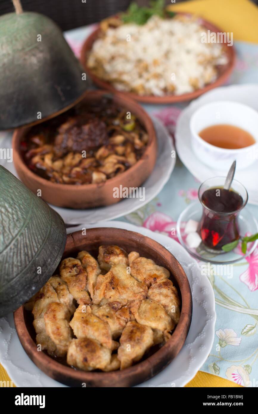 Selection of traditional Turkish dishes, still life Stock Photo - Alamy
