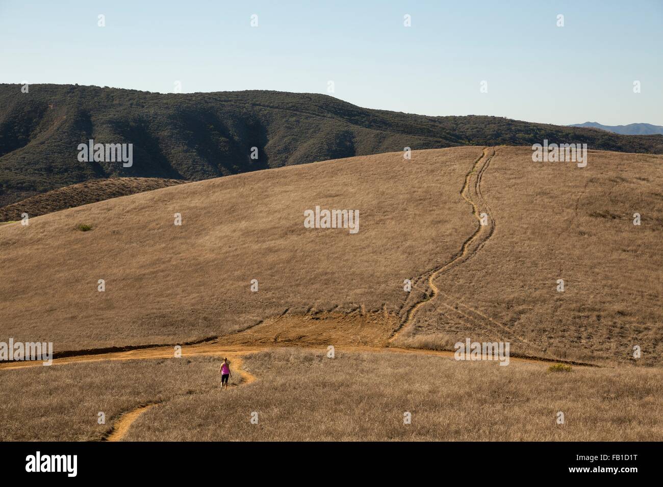 Female running landscape hi-res stock photography and images - Alamy