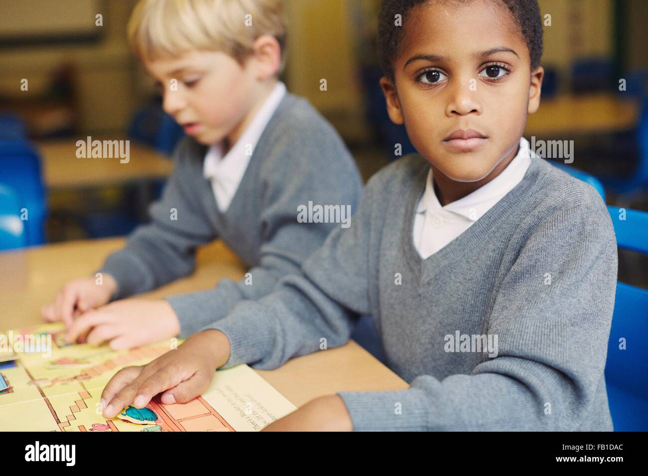 School uniform gray hi-res stock photography and images - Alamy