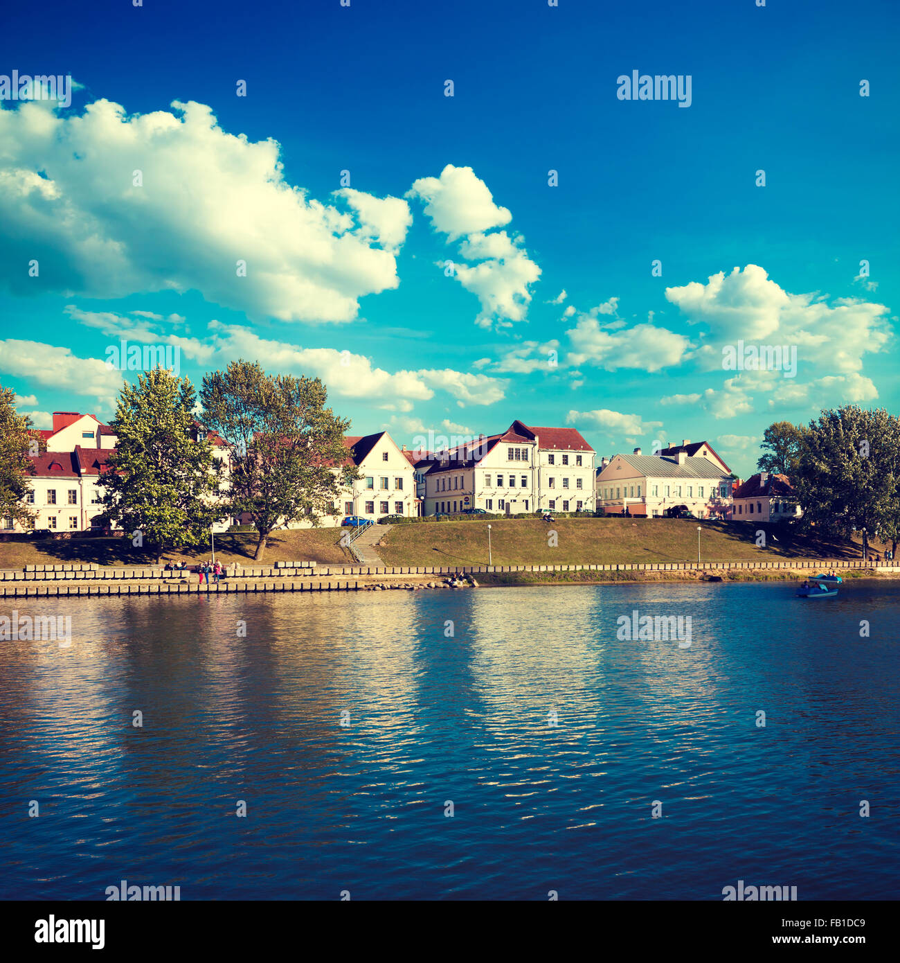 Minsk Downtown View with Svisloch River Stock Photo - Alamy