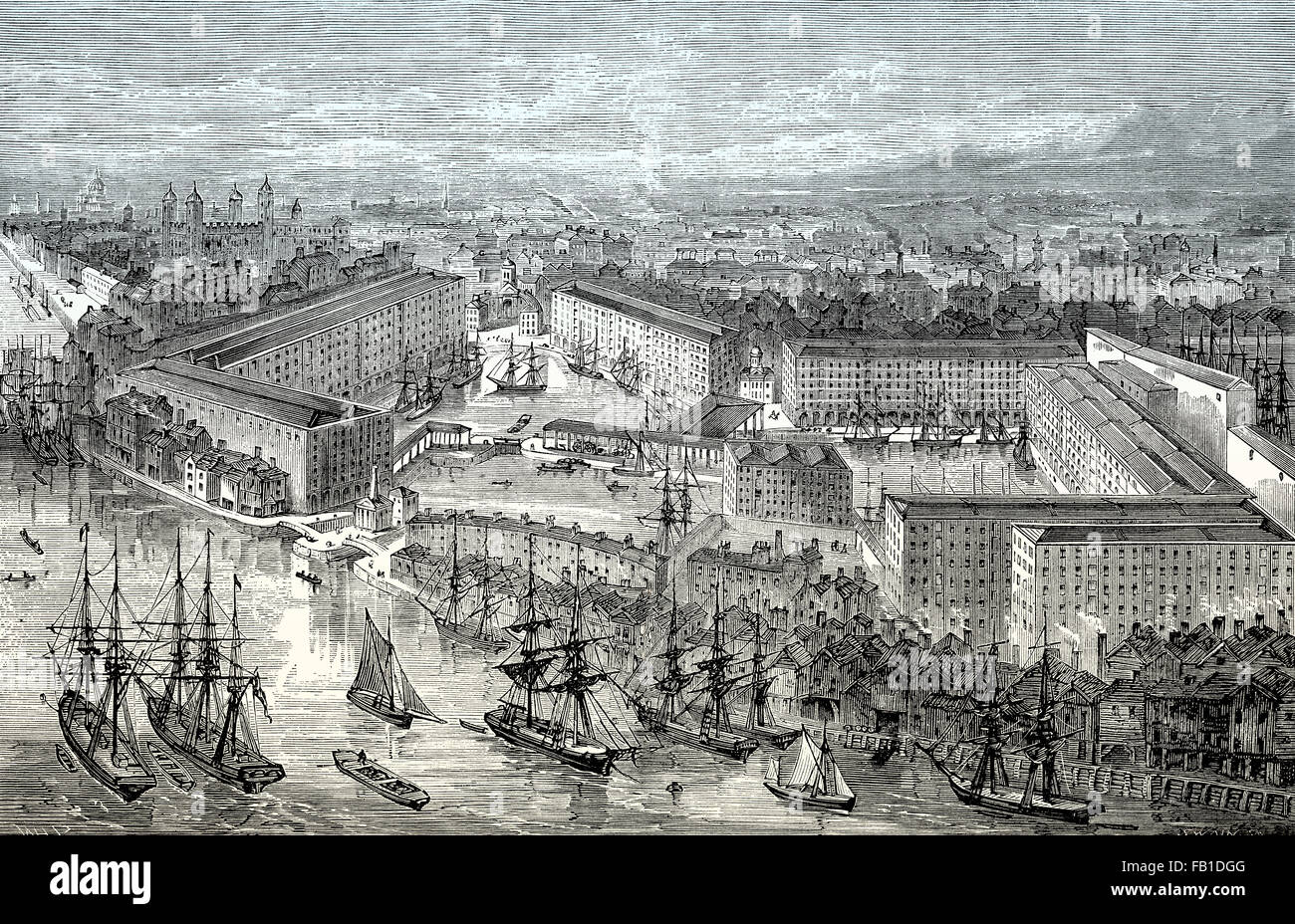 St Katharine Docks, in the London Borough of Tower Hamlets, a ...