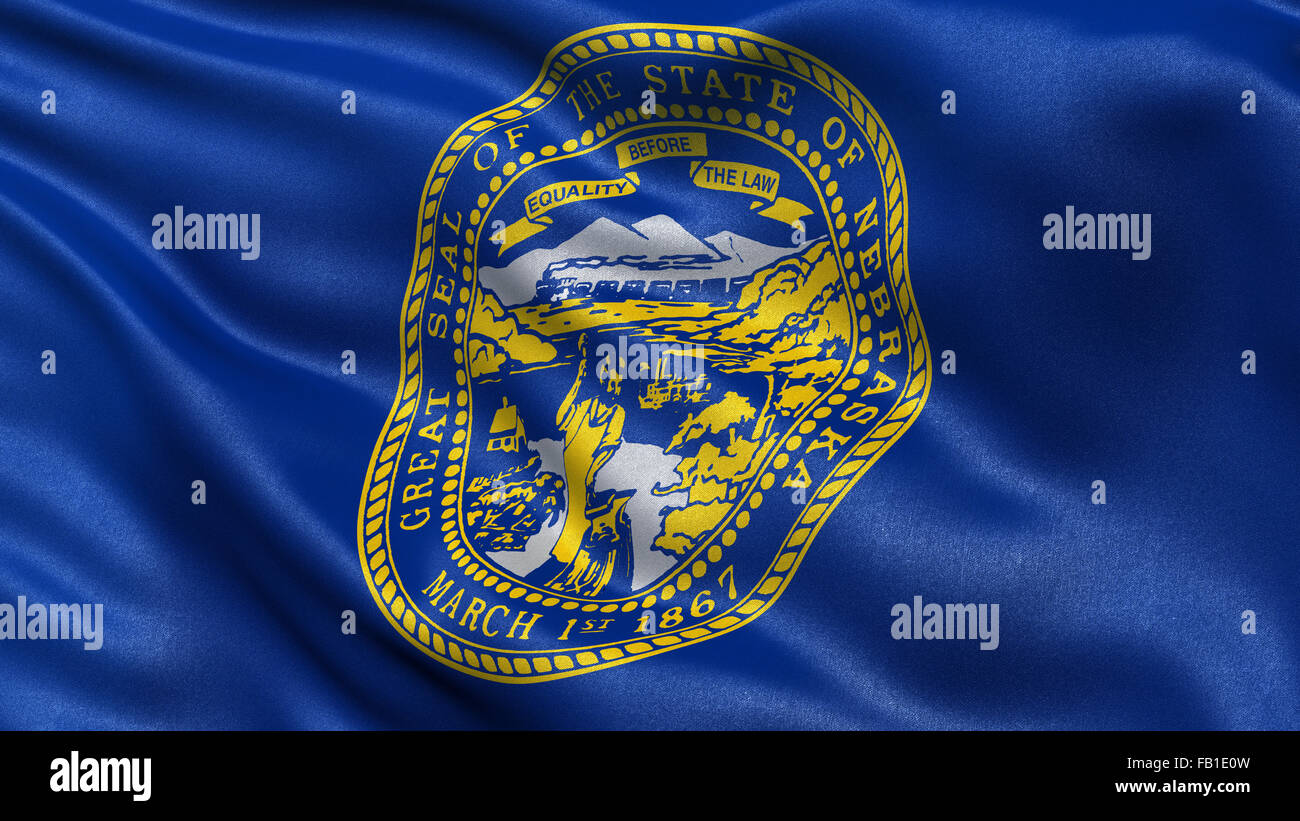US state flag of Nebraska Stock Photo - Alamy
