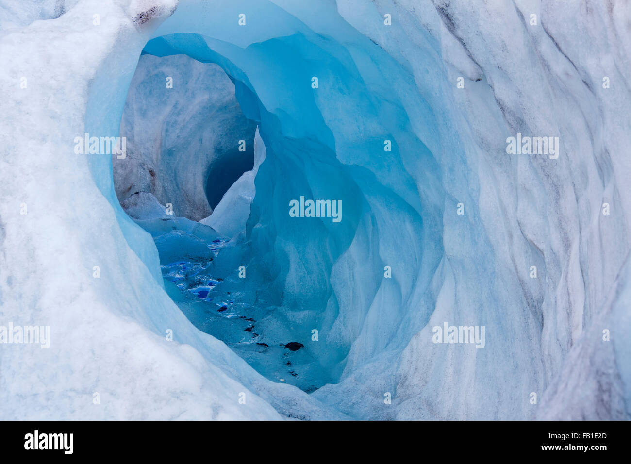 Moulin / glacier mill, shaft in ice sheet caused by glacial meltwater ...