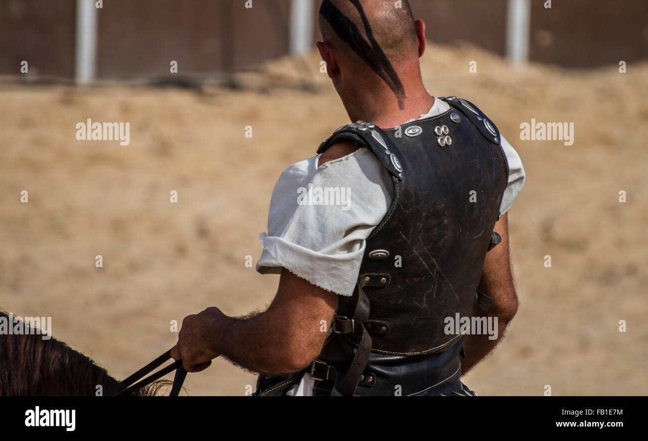 gladiator fights in the arena of the Roman circus, representation Stock ...