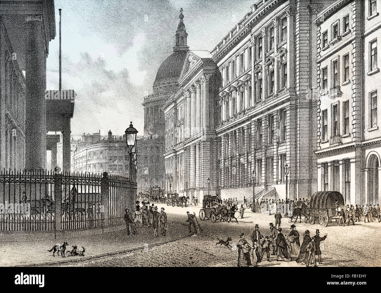 The General Post Office headquarters in St. Martin's Le Grand, 1820s ...