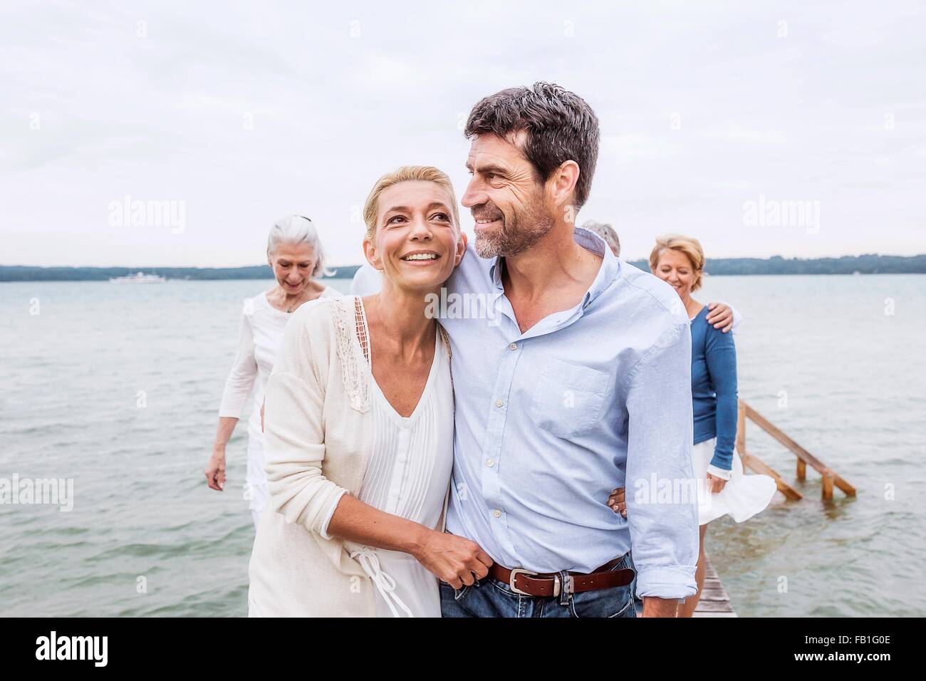 Group on pier hi-res stock photography and images - Alamy