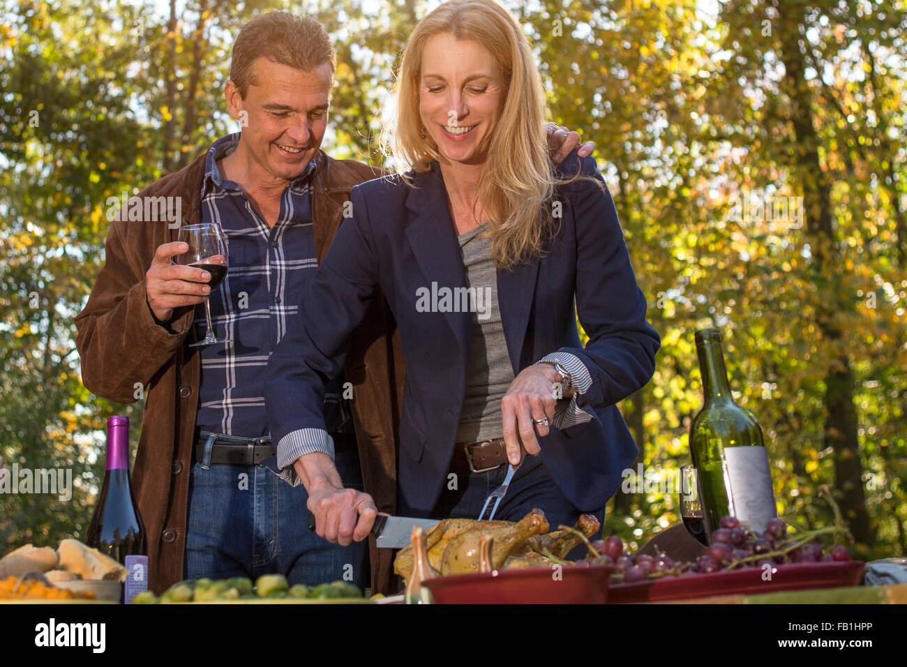 Chicken roast carving hi-res stock photography and images - Alamy