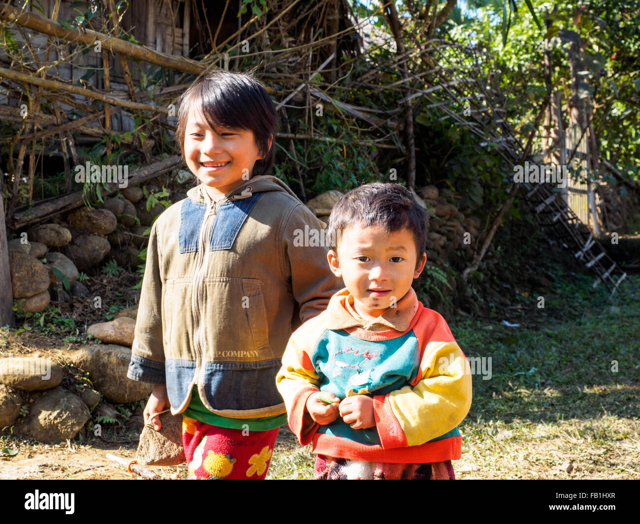 Local kids in Putao Stock Photo - Alamy
