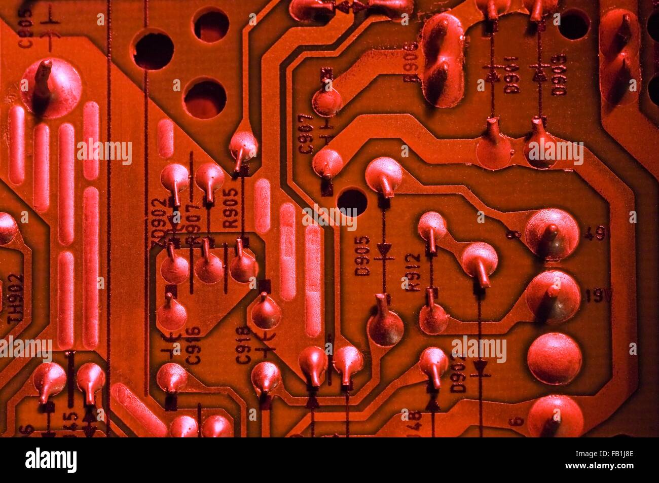 Red circuit hi-res stock photography and images - Alamy