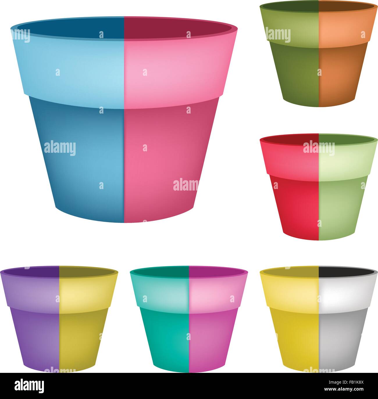 Set empty plastic ceramic Stock Vector Images - Alamy