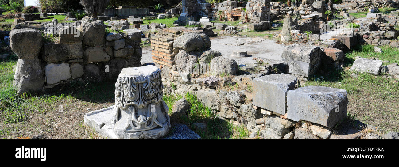 Ruins of the ancient Agora complex, Kos Town, Kos Island, Dodecanese ...