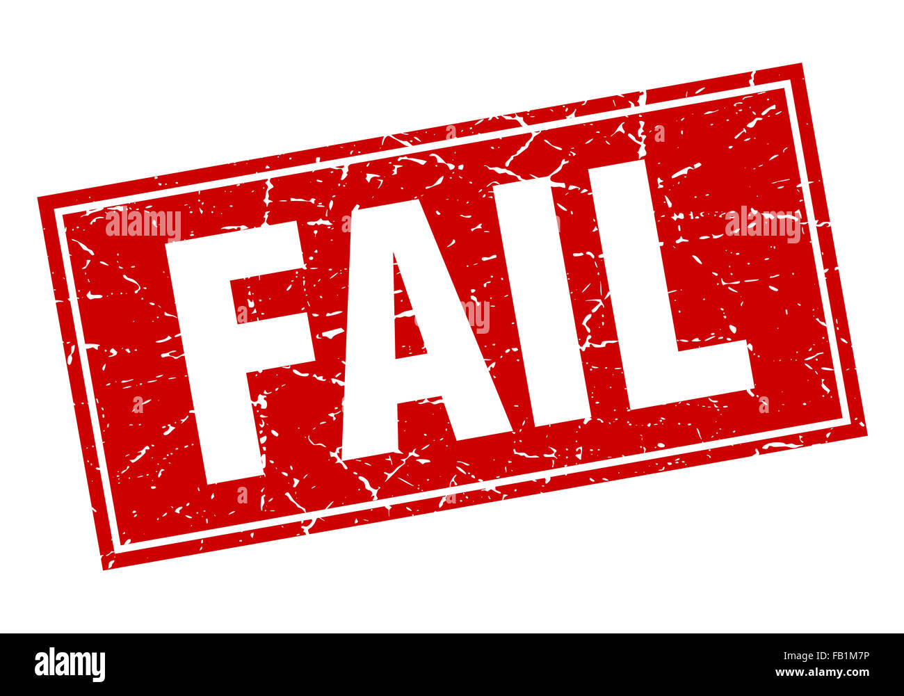 fail red square grunge stamp on white Stock Photo - Alamy