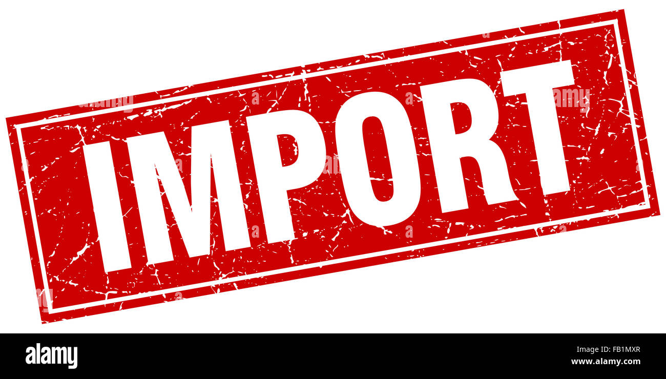 import red square grunge stamp on white Stock Photo - Alamy