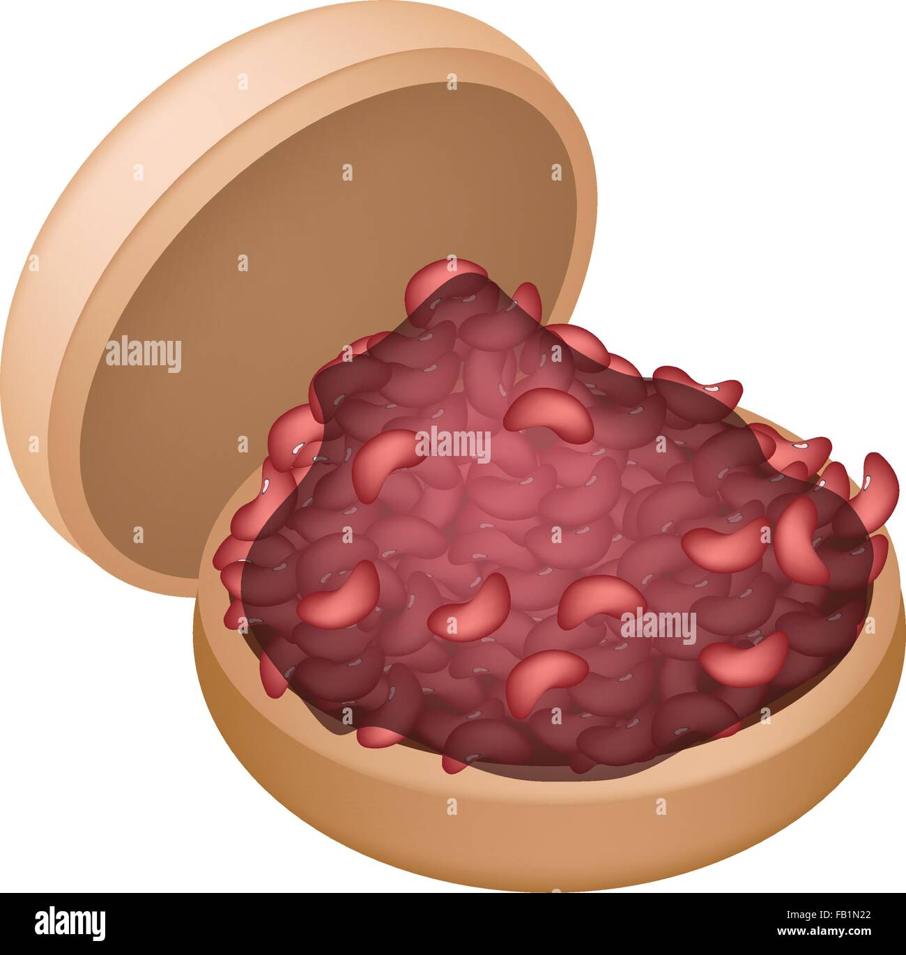 Japanese Traditional Dessert, Monaka Made of Azuki Bean Jam Filling ...