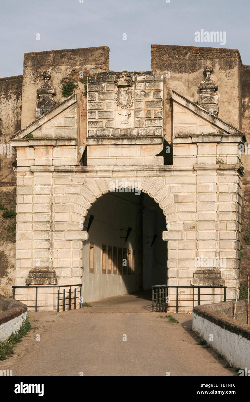 Calvario Gate, stronghold of Olivenza, Spain Stock Photo - Alamy