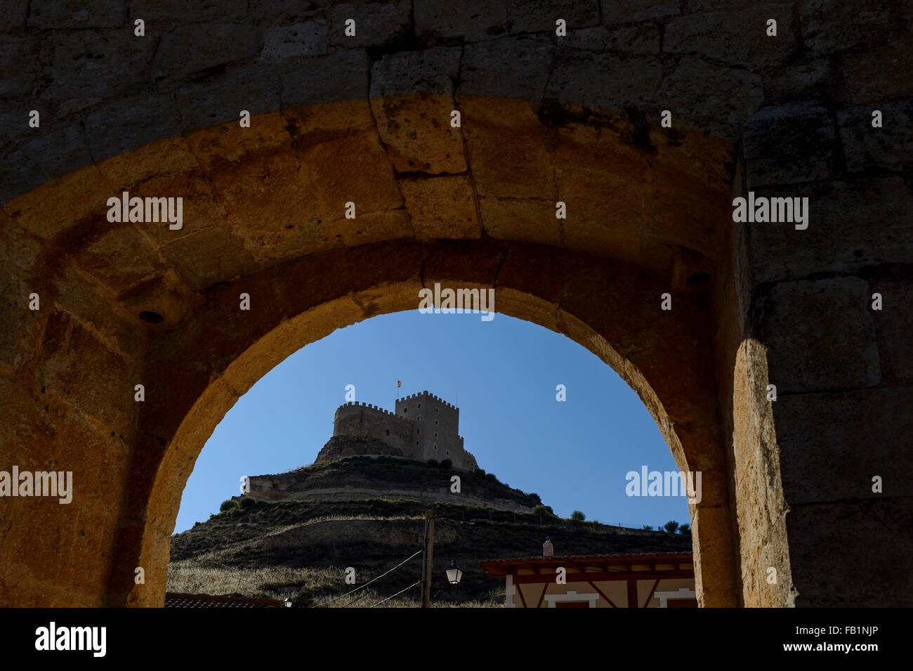 Curiel de Duero castle Stock Photo - Alamy