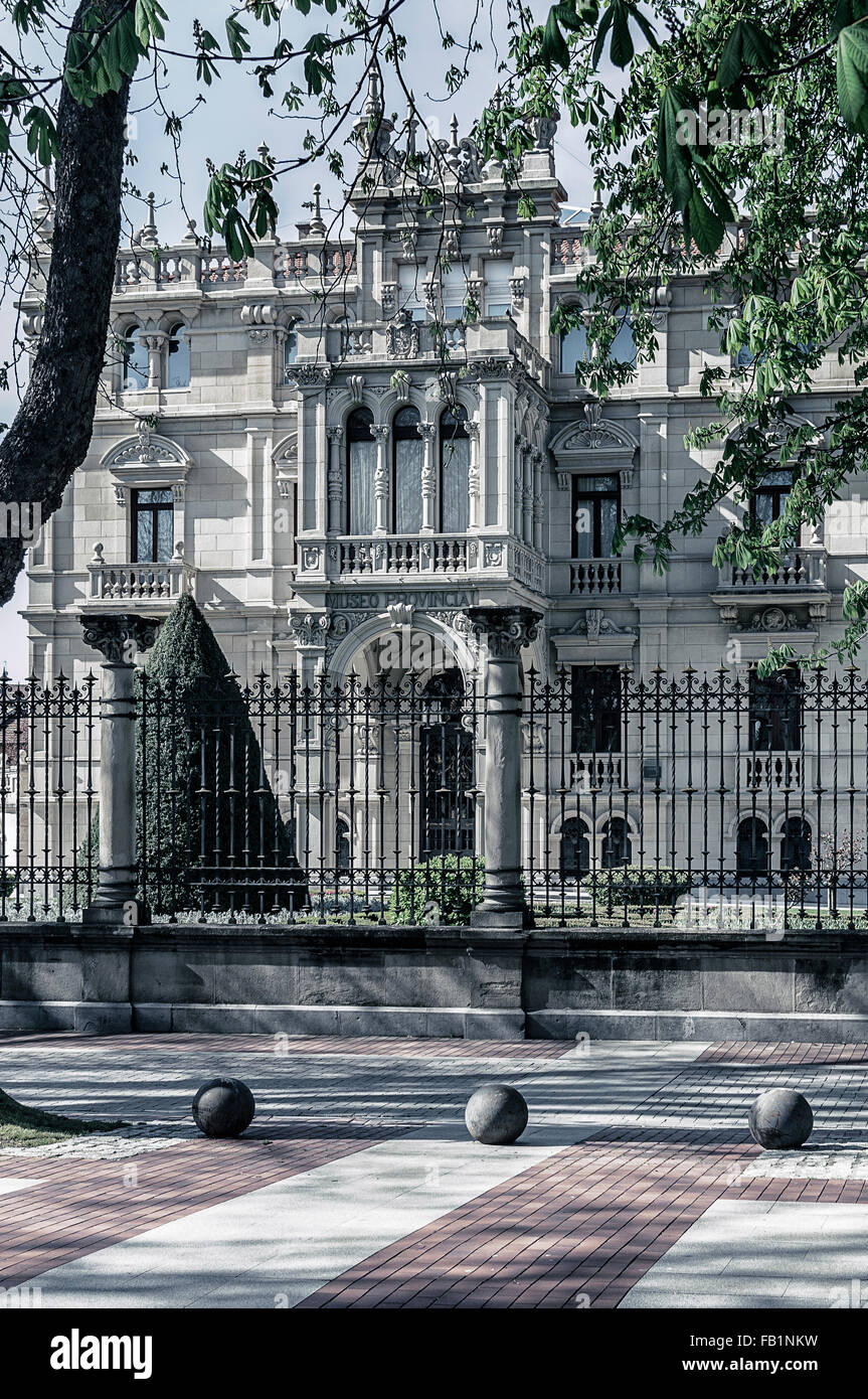 Main gate of building Provincial Museum of Vitoria-Gasteiz, Basque ...