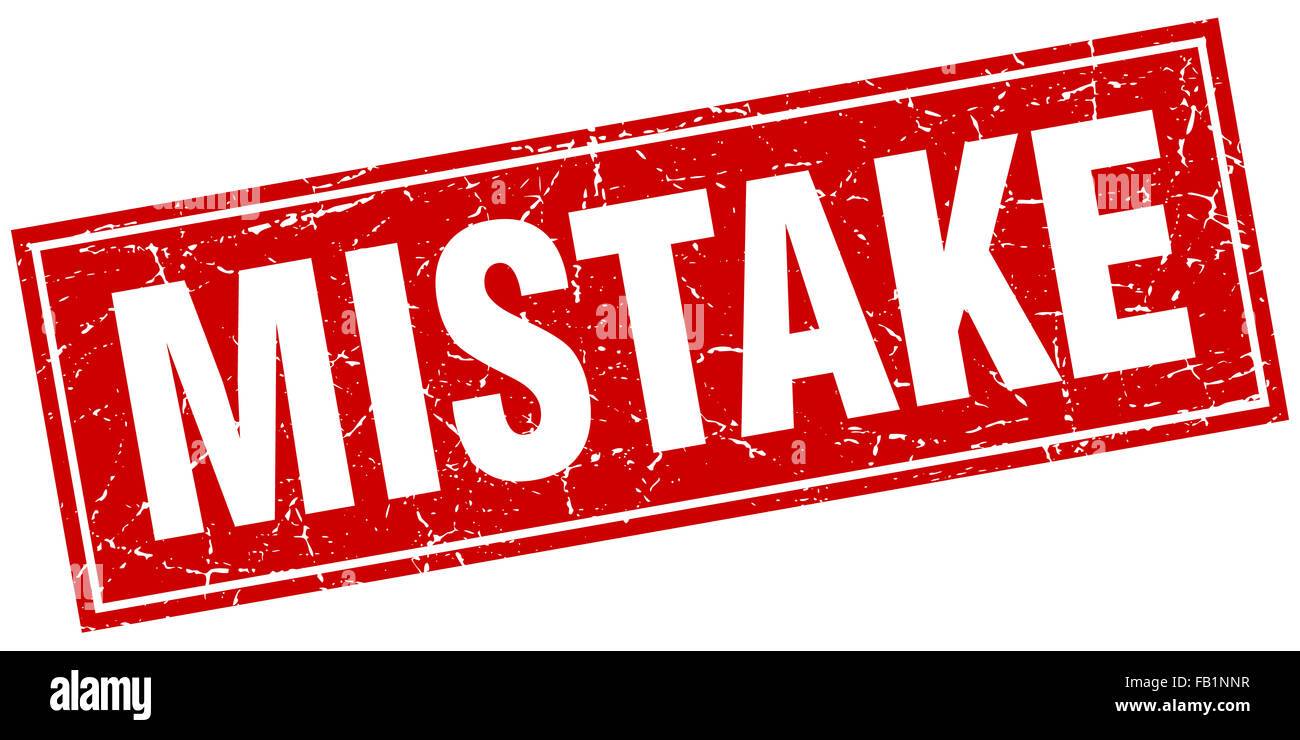 Mistake square stamp grunge hi-res stock photography and images - Alamy