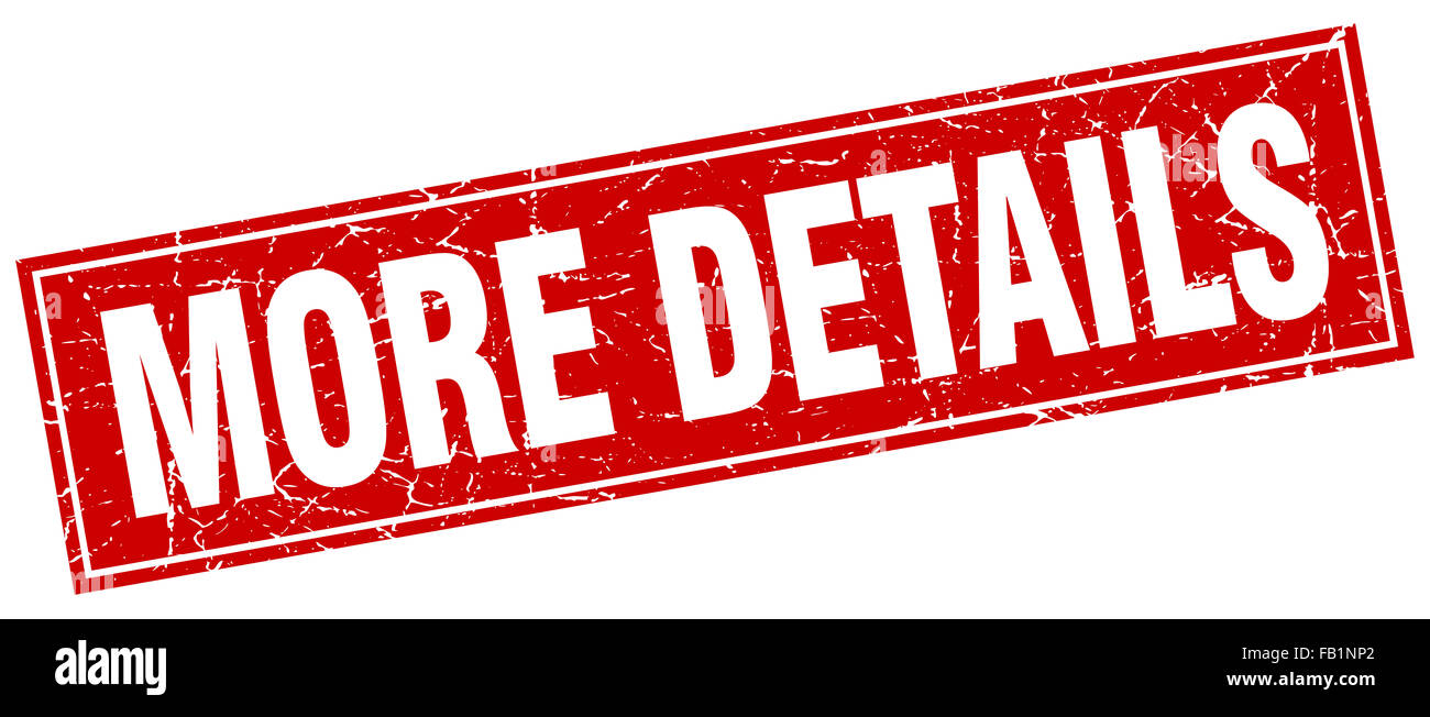 more details red square grunge stamp on white Stock Photo - Alamy