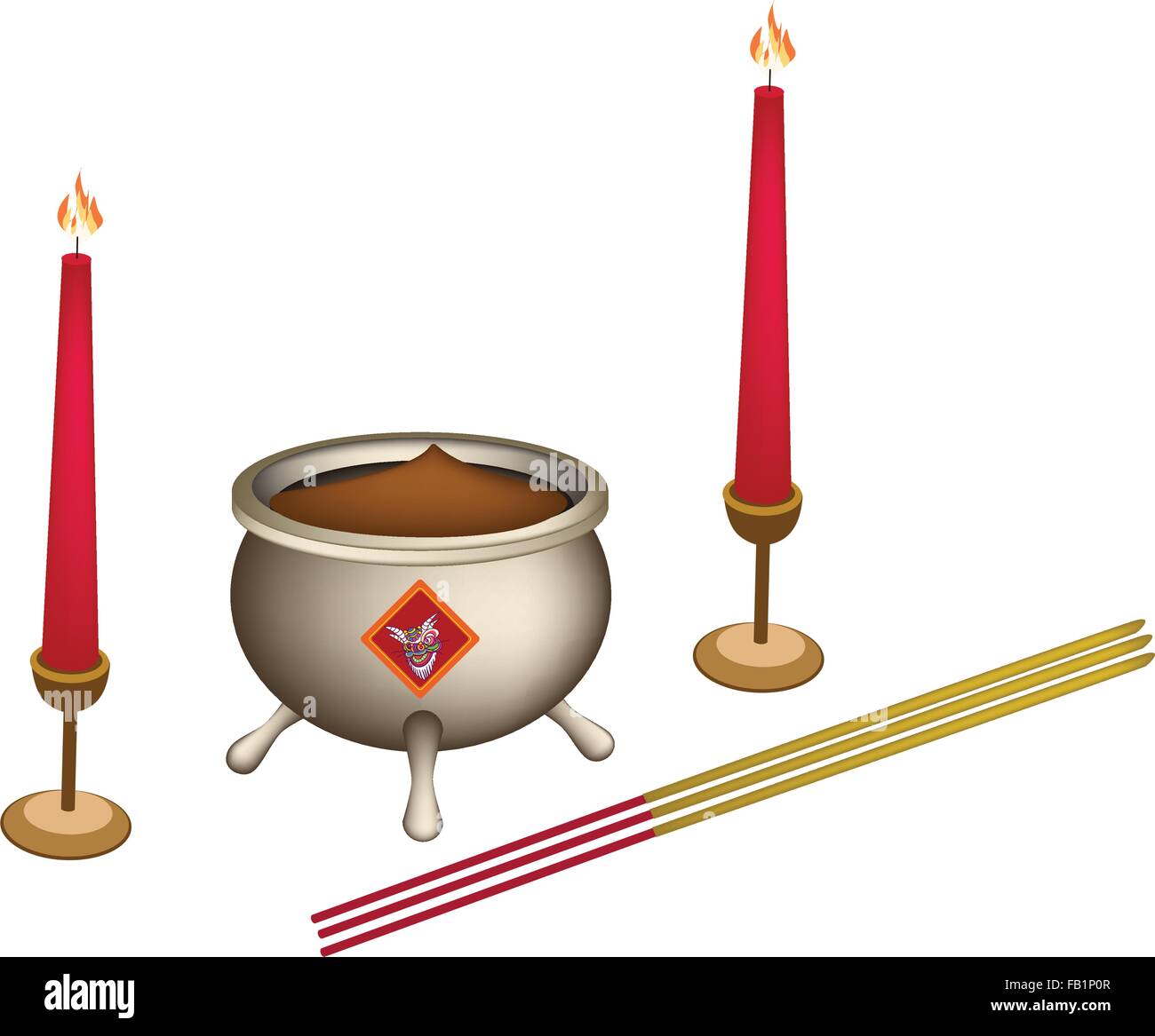 Chinese incense pot Stock Vector Images - Alamy