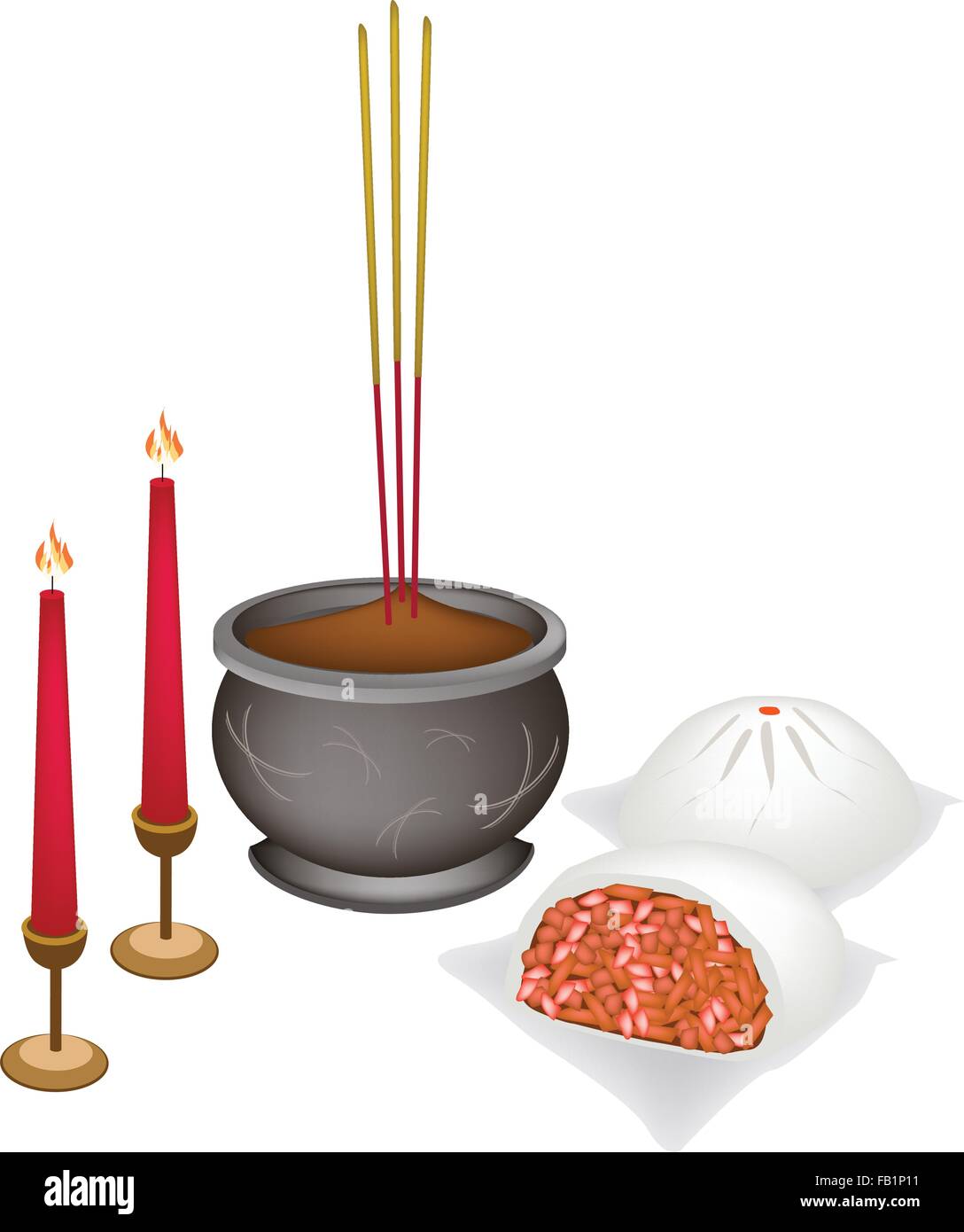 Steamed chinese stuffed dumpling Stock Vector Images - Alamy