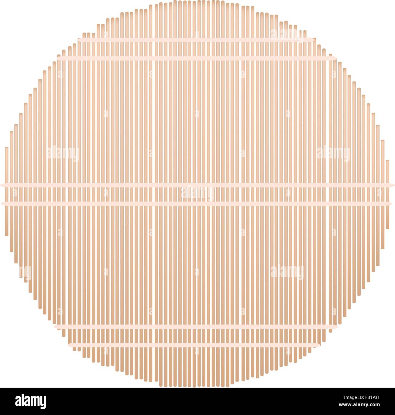 Traditional Japan, Illustration of Round Makisu Is A Mat Woven From ...