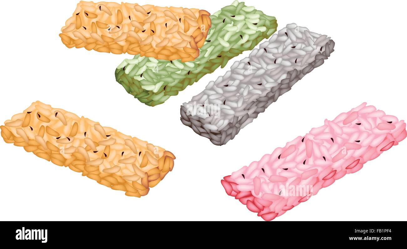 Japanese Traditional Snack, Stack of Kaminari-okoshi Made From Crispy ...