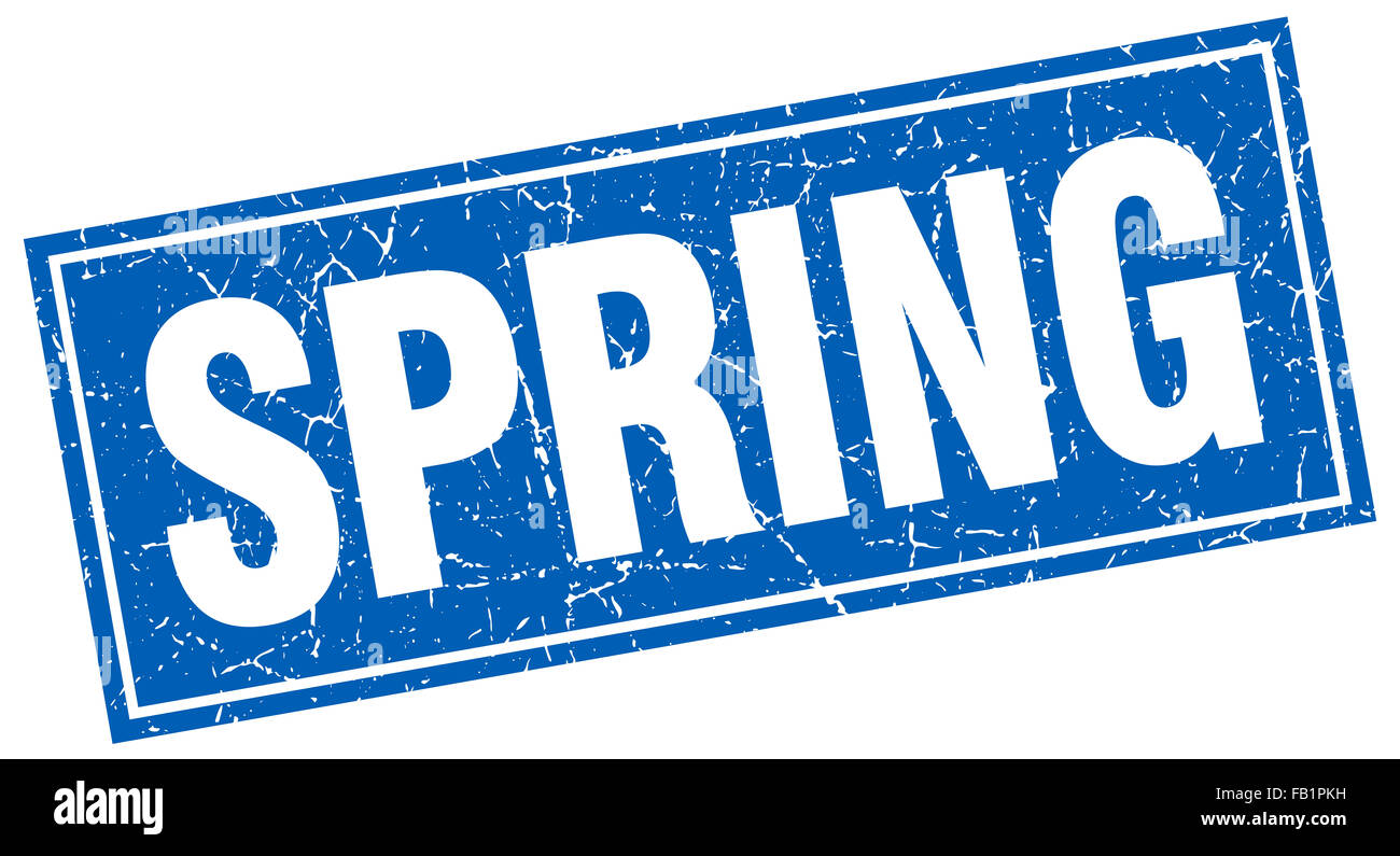 Square grunge blue spring Cut Out Stock Images & Pictures - Alamy