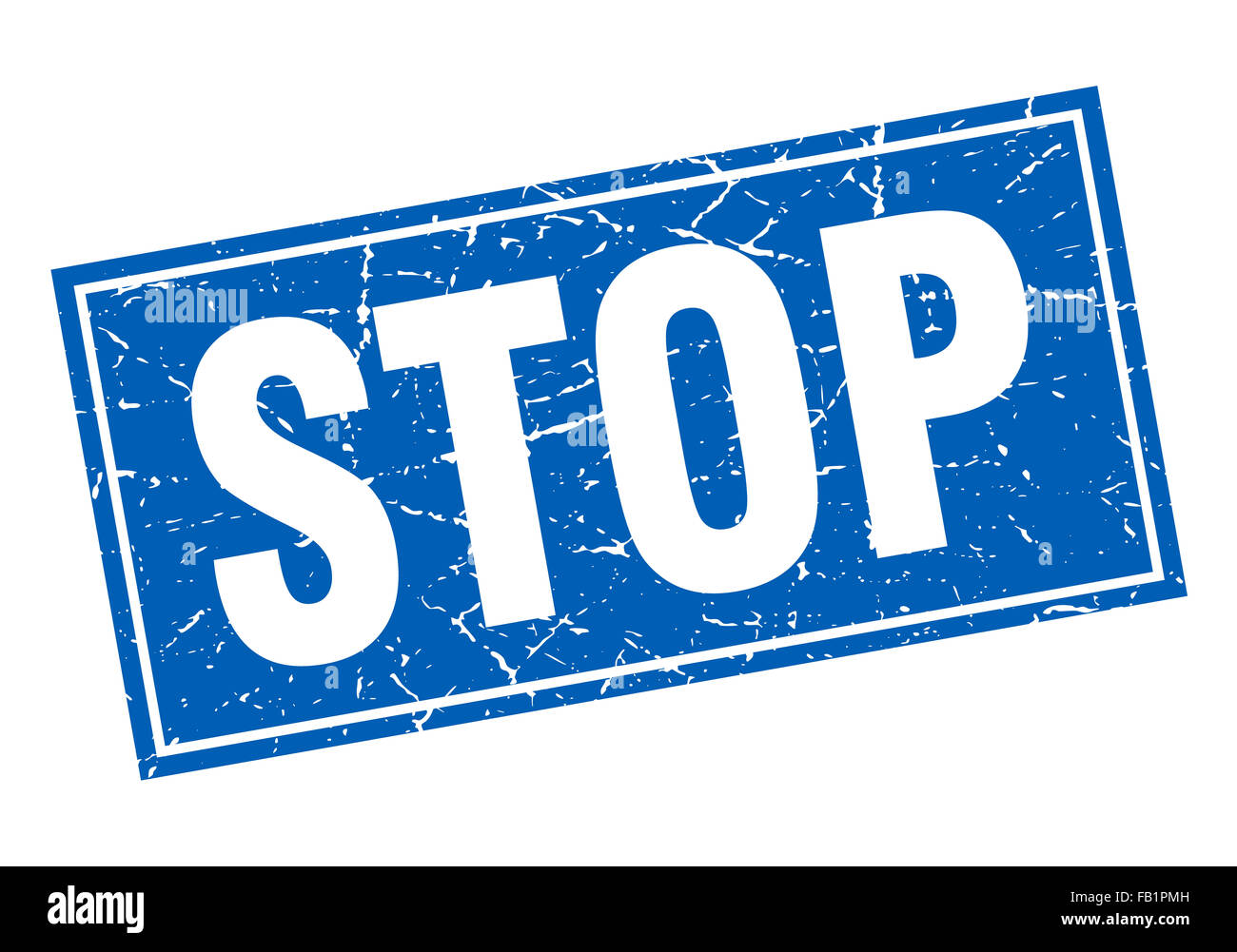 Stop square blue grunge hi-res stock photography and images - Alamy