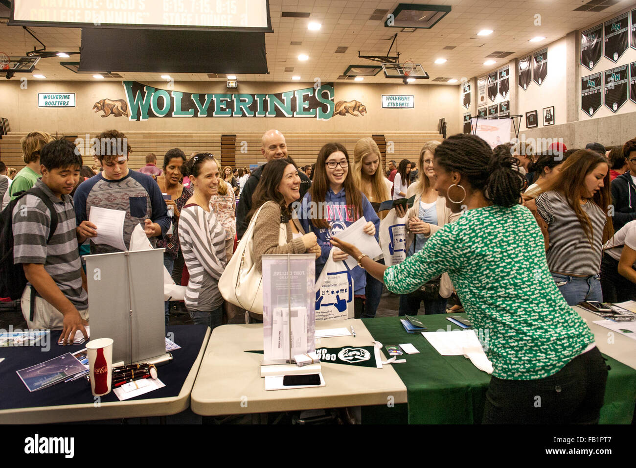 College fair booth hi-res stock photography and images - Alamy