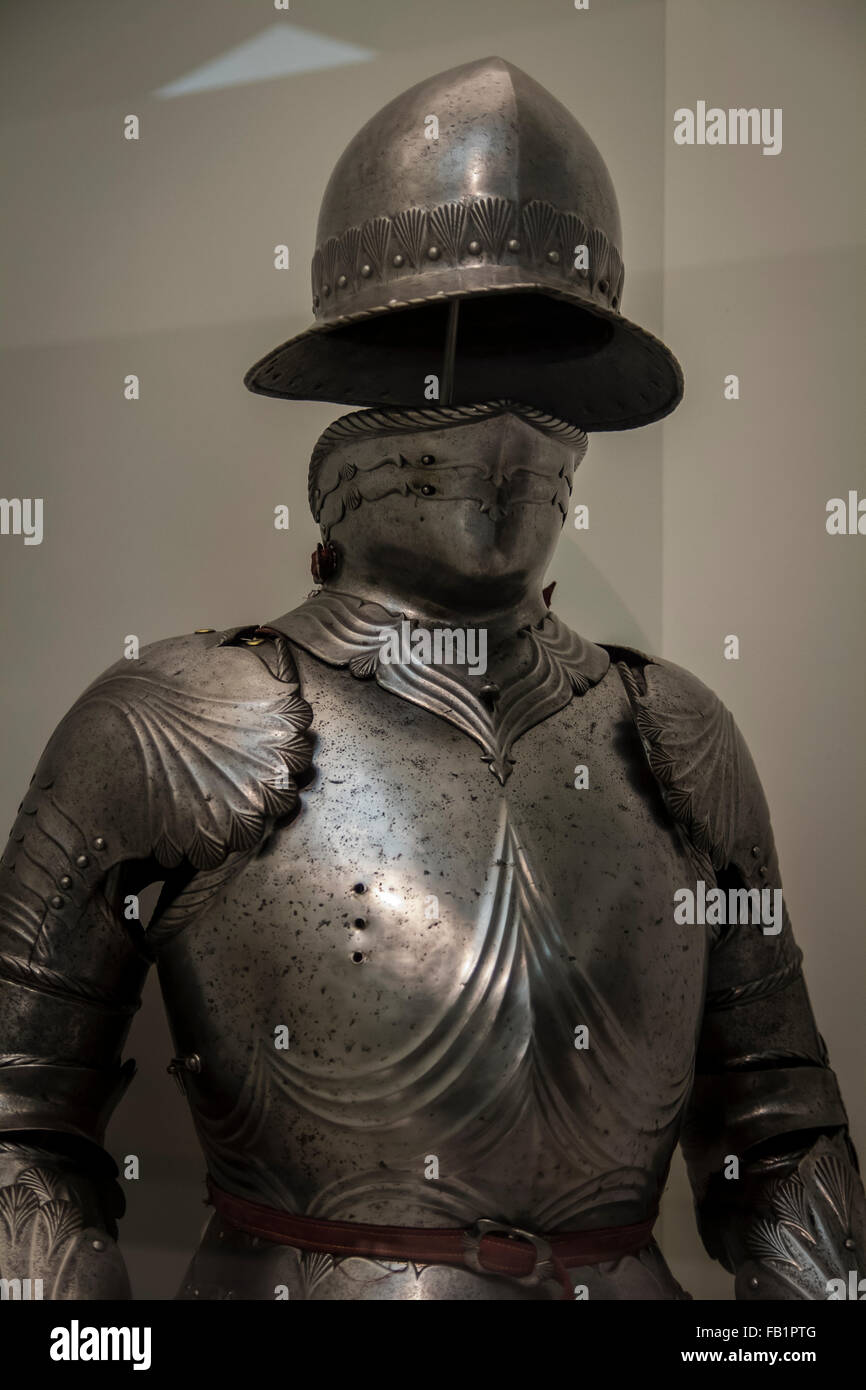 Medieval iron armor, Spanish armada Stock Photo - Alamy