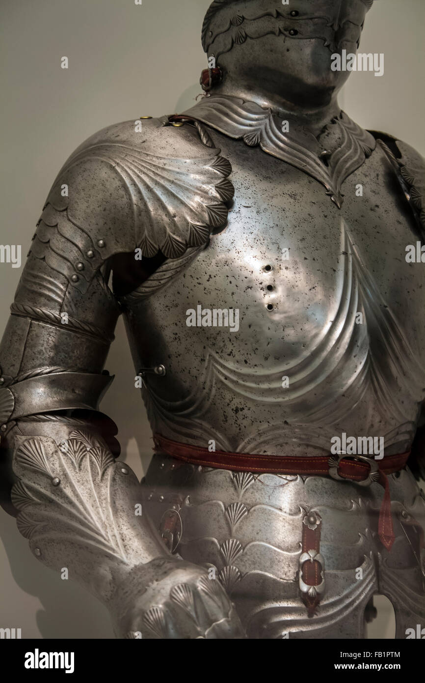 Medieval iron armor, Spanish armada Stock Photo - Alamy