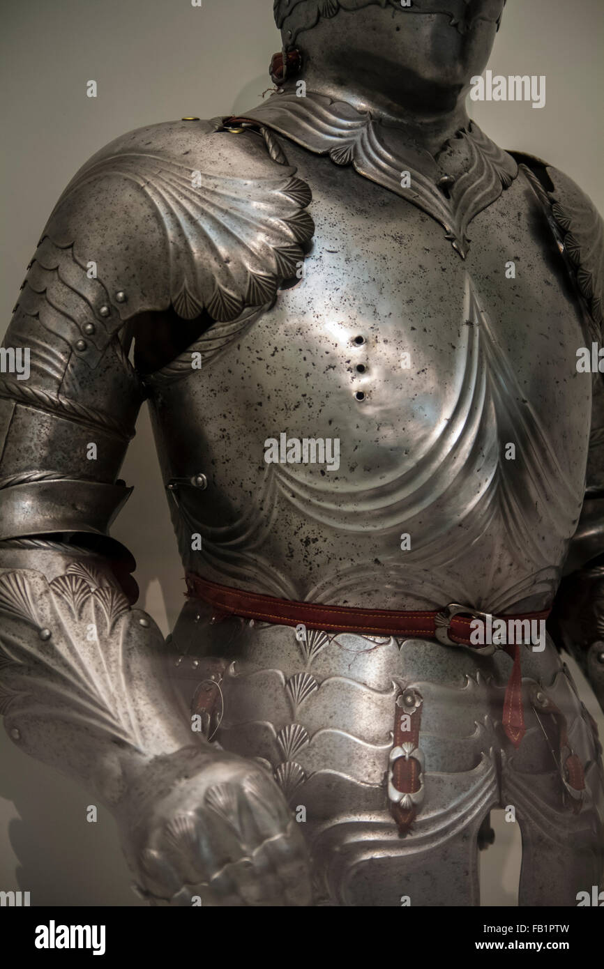 Medieval iron armor, Spanish armada Stock Photo - Alamy