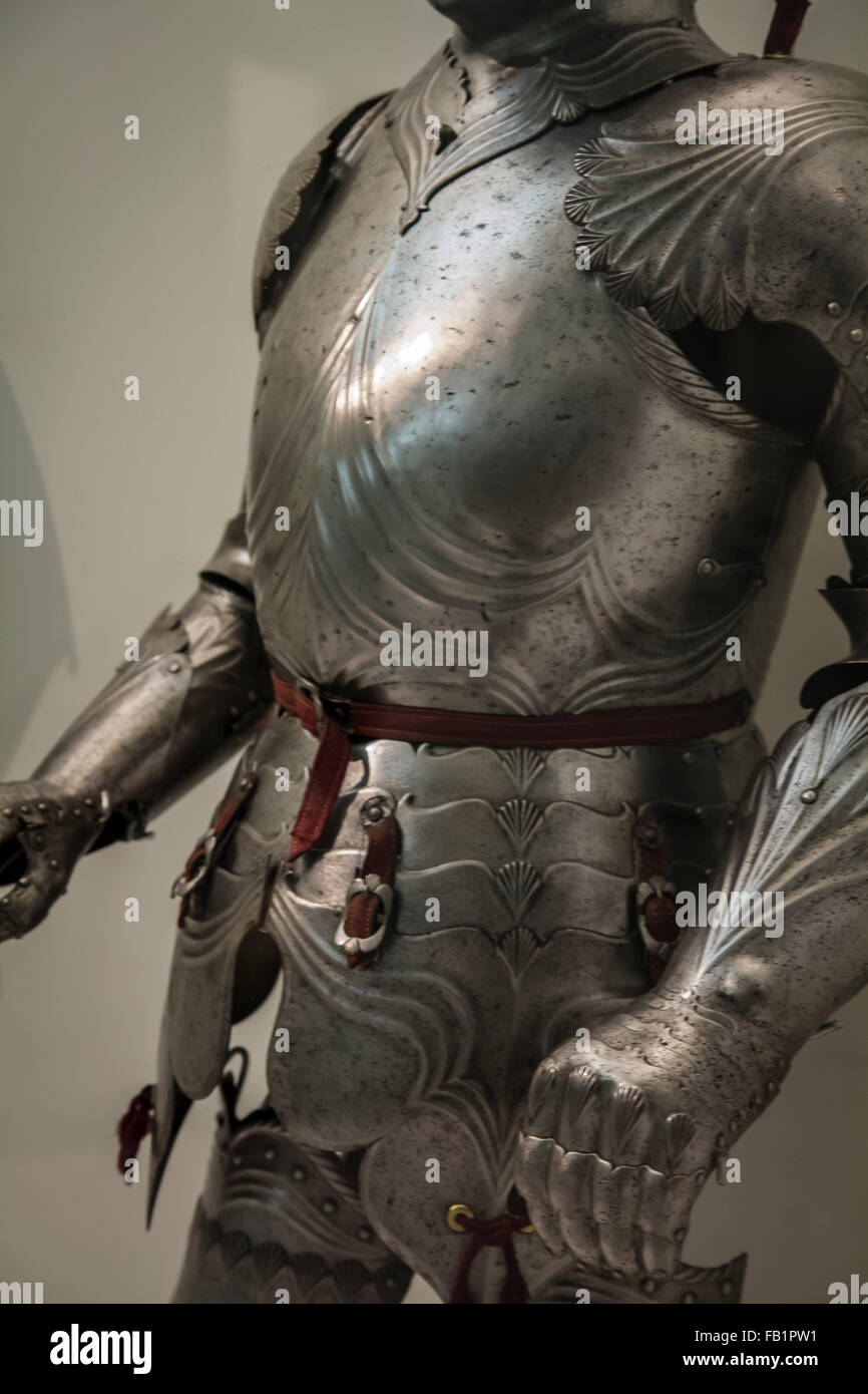 Medieval iron armor, Spanish armada Stock Photo - Alamy