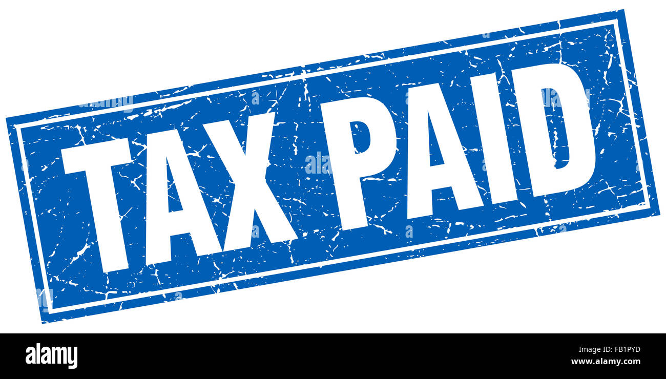 Tax paid square stamp hi-res stock photography and images - Alamy