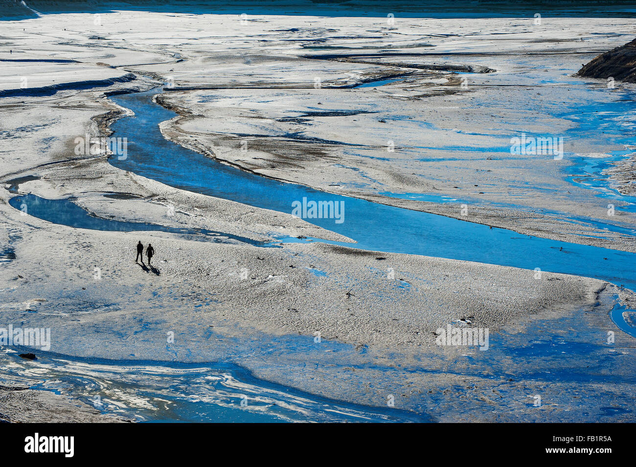 Sylvenstein Reservoir, low water, Bavaria, Upper Bavaria, Germany Stock ...