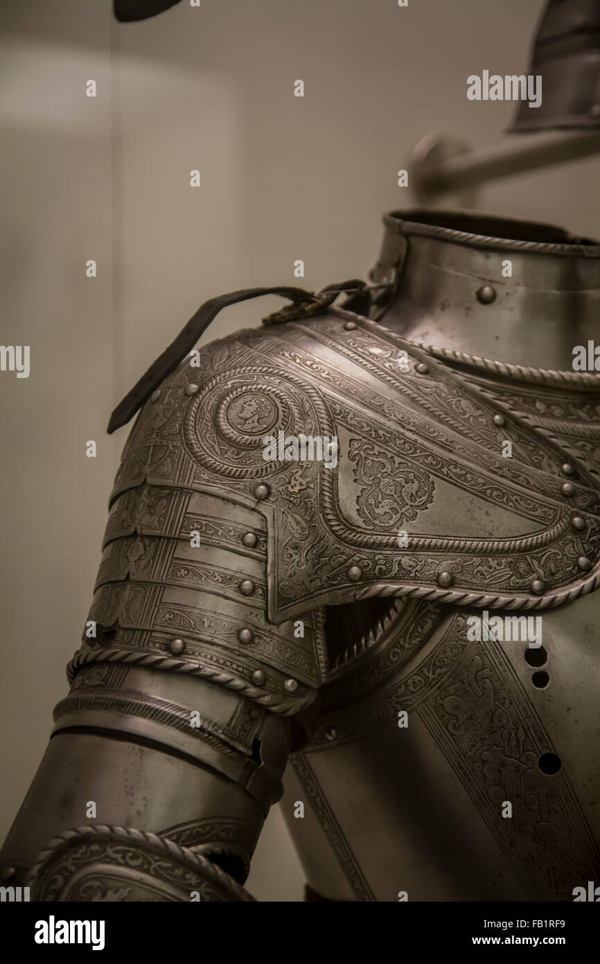 Medieval iron armor, Spanish armada Stock Photo - Alamy