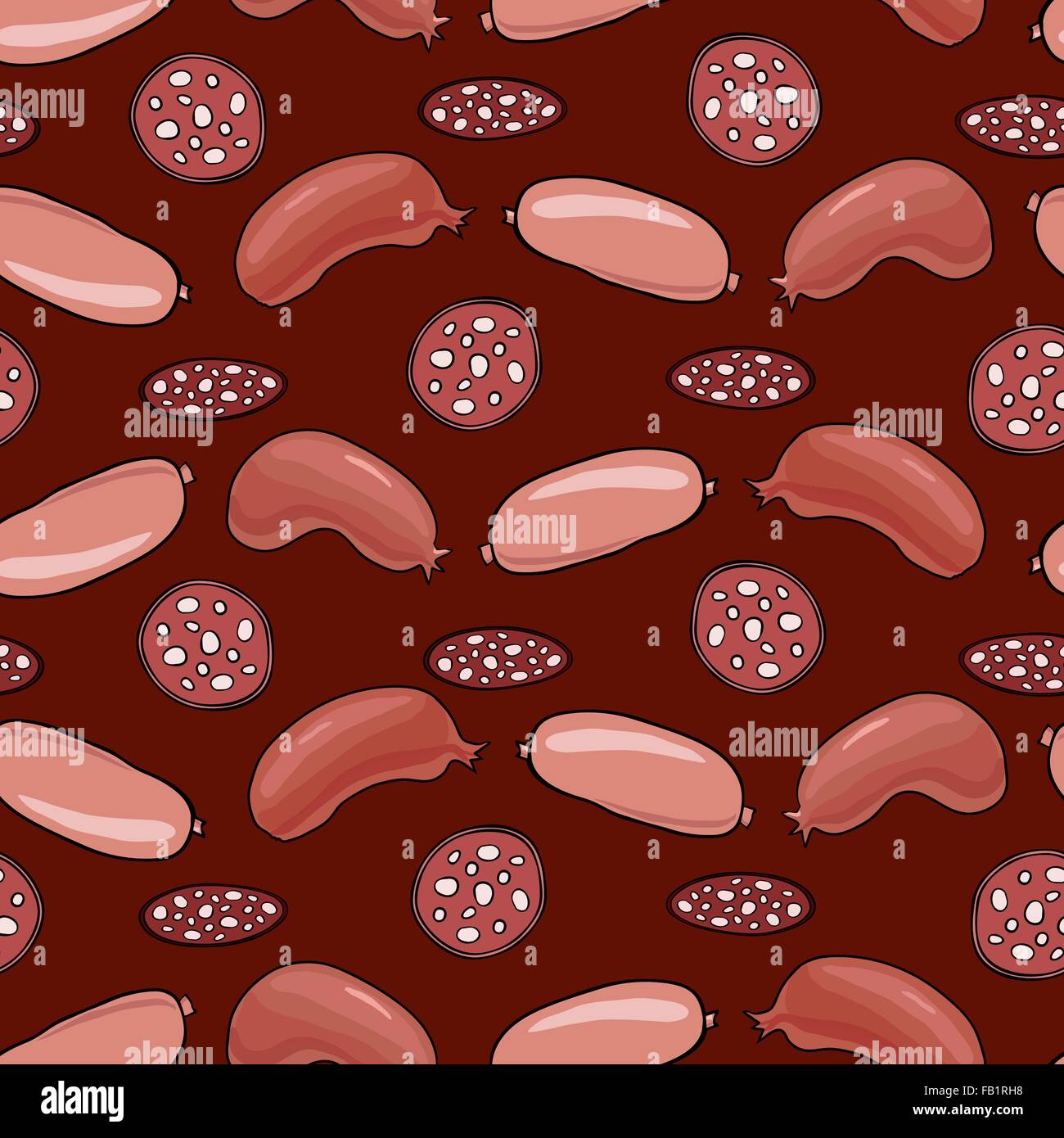 Seamless pattern with sausages Stock Vector Image & Art - Alamy