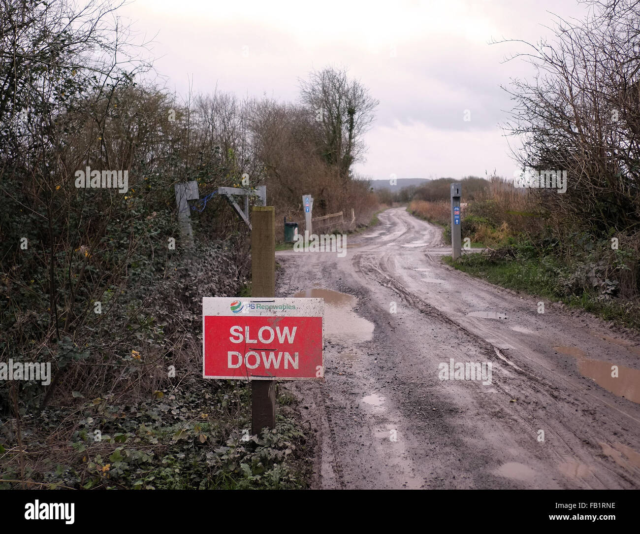 Slow down signs hi-res stock photography and images - Alamy