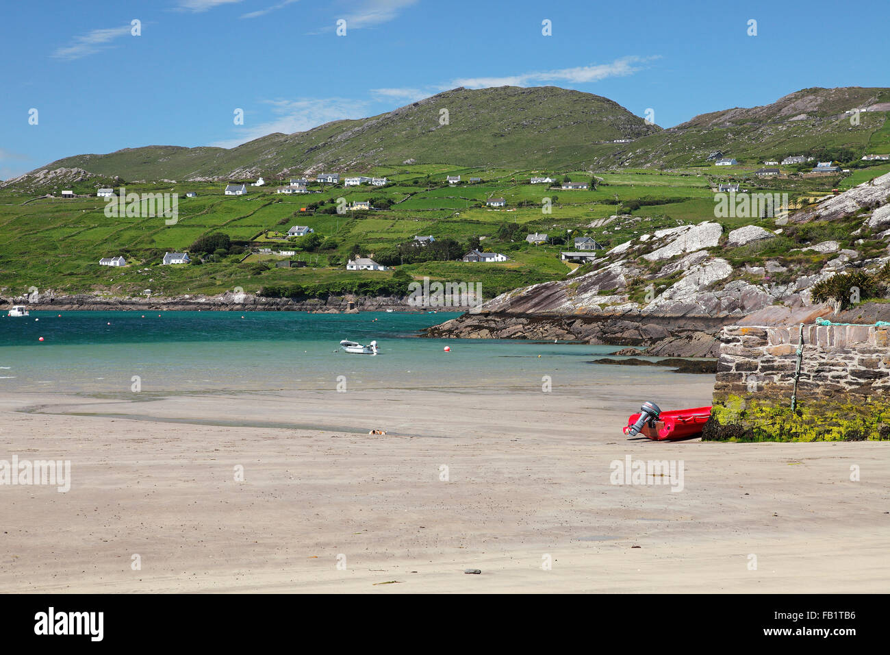 Derrynane Bay near Caherdaniel at the Ring of Kerry, County Kerry ...