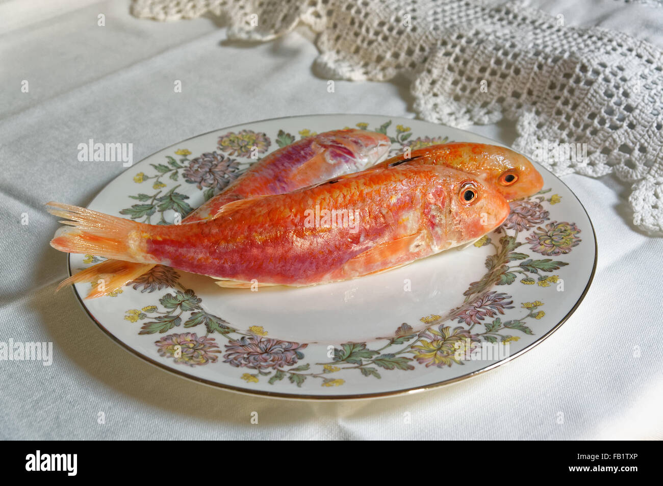mullet Fresh fish of Mediterranean cooking Stock Photo - Alamy