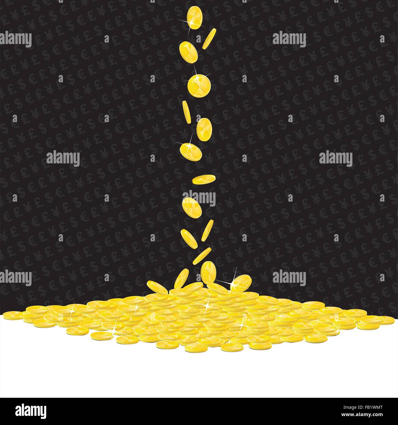 Falling golden coins gambling background Stock Vector Image & Art - Alamy