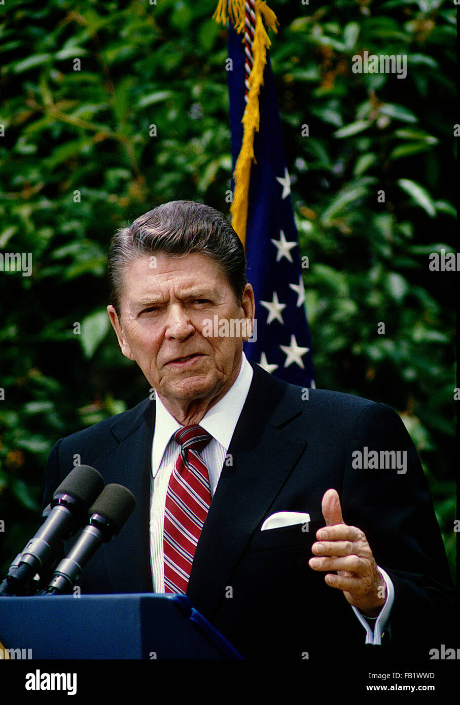 Washington DC., USA, 13th May, 1986 President Ronald Reagan during a ...