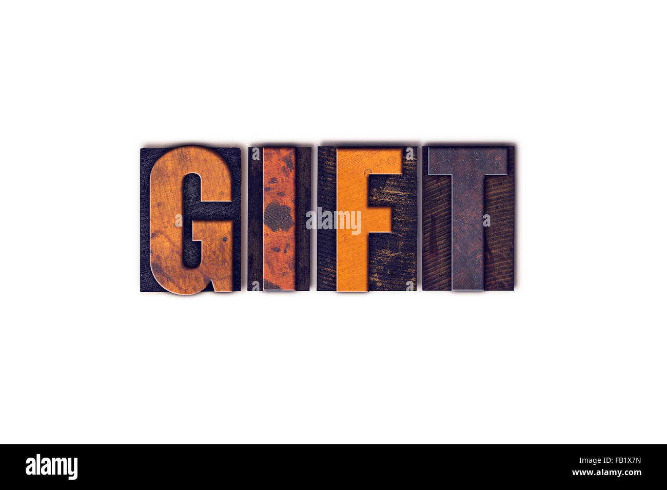 Present in block letters Cut Out Stock Images & Pictures - Alamy