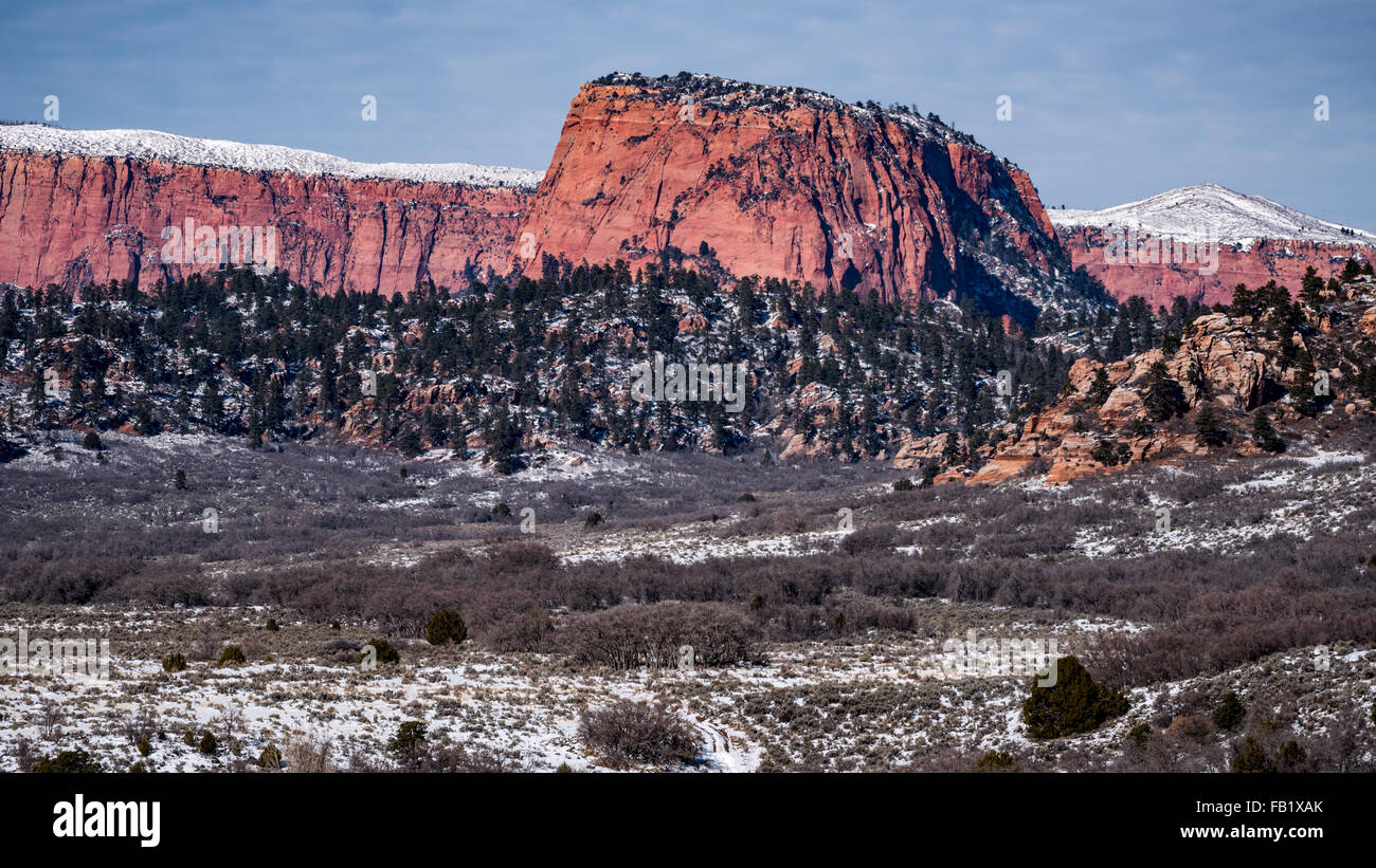 Butte at Zion National Park Stock Photo - Alamy