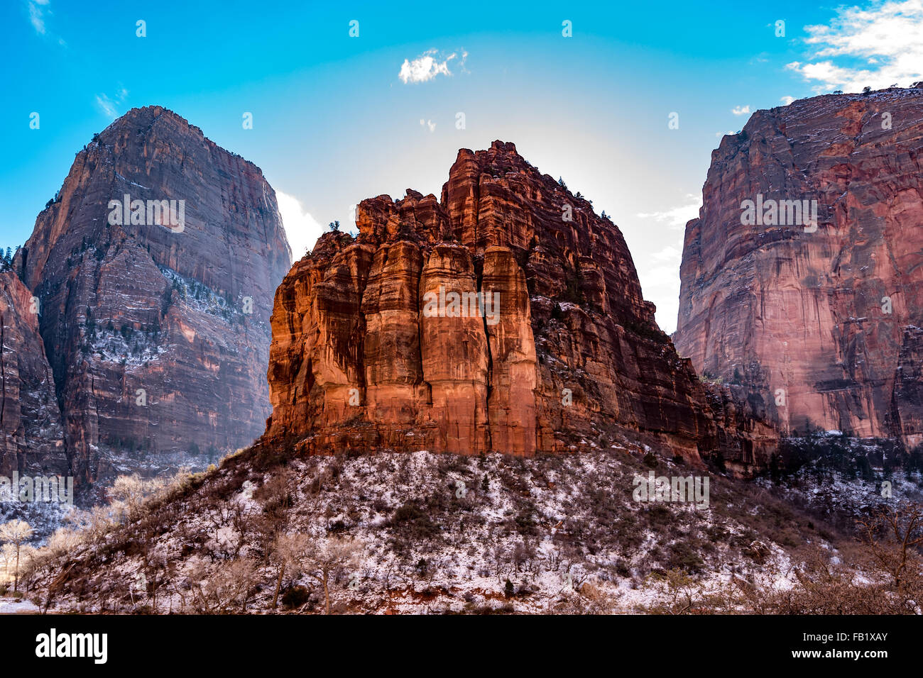 Butte at Zion National Park Stock Photo - Alamy