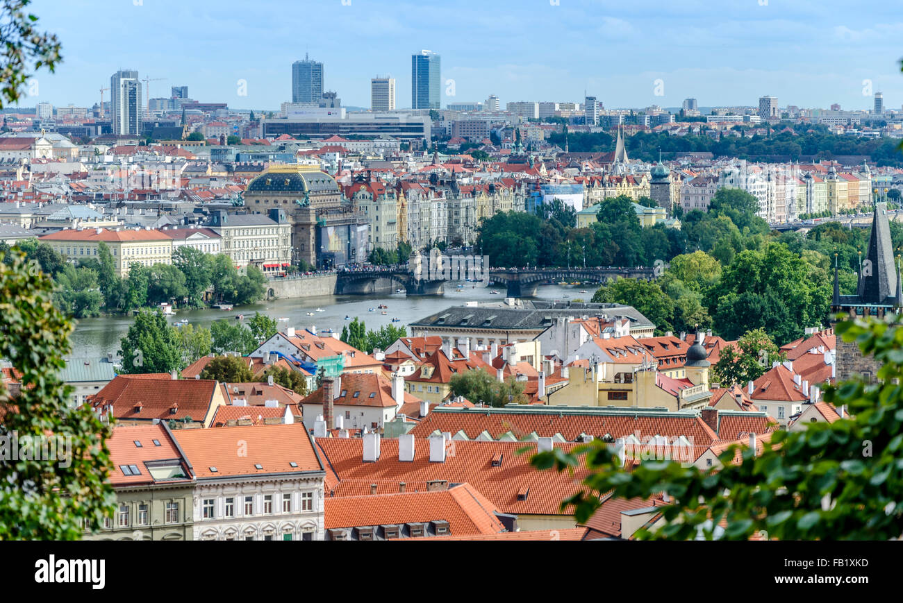 Aerial view of Prague (Czech Republic Stock Photo - Alamy