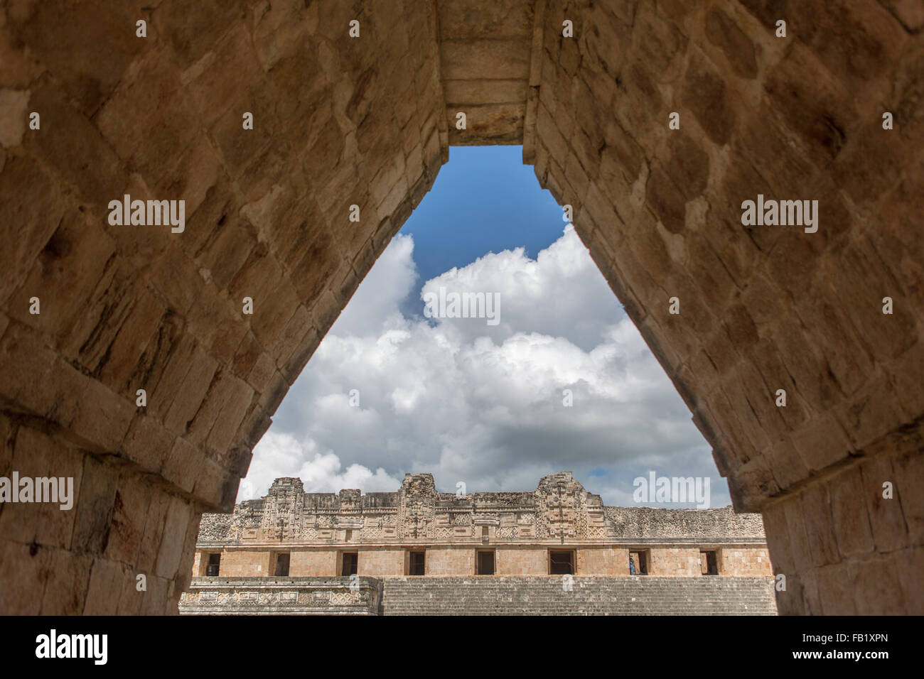 Ruins at Uxmal, Yucatan, Mexico. It is an ancient Maya city of the ...